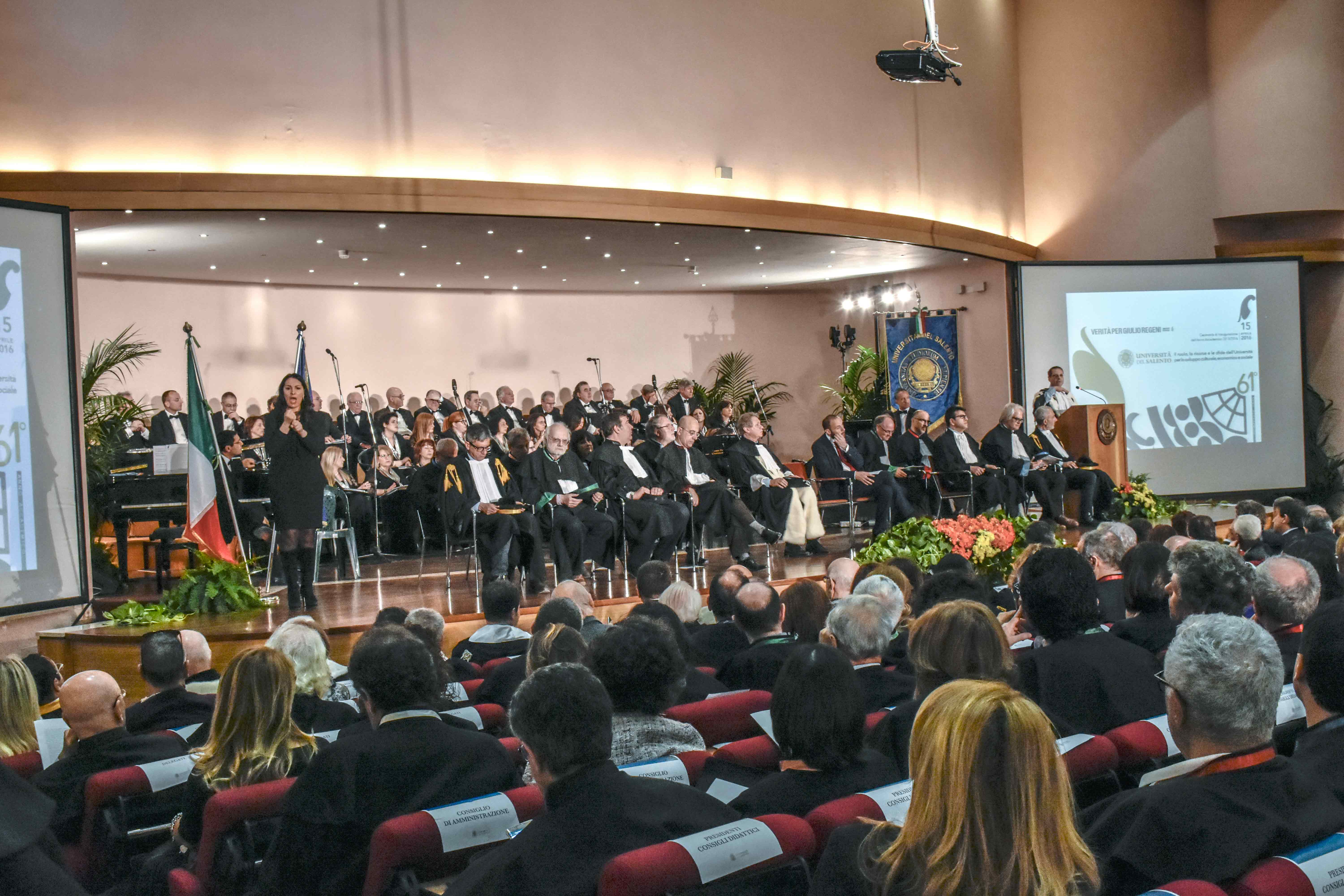 Lecce: università del Salento, inaugurazione dell'anno accademico. Si è ...