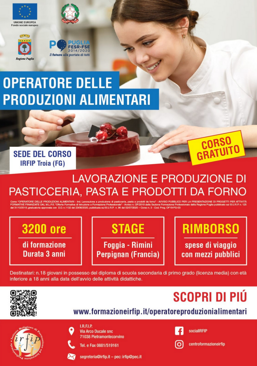 Panificazione e pasticceria, corso a Troia – Noi Notizie.