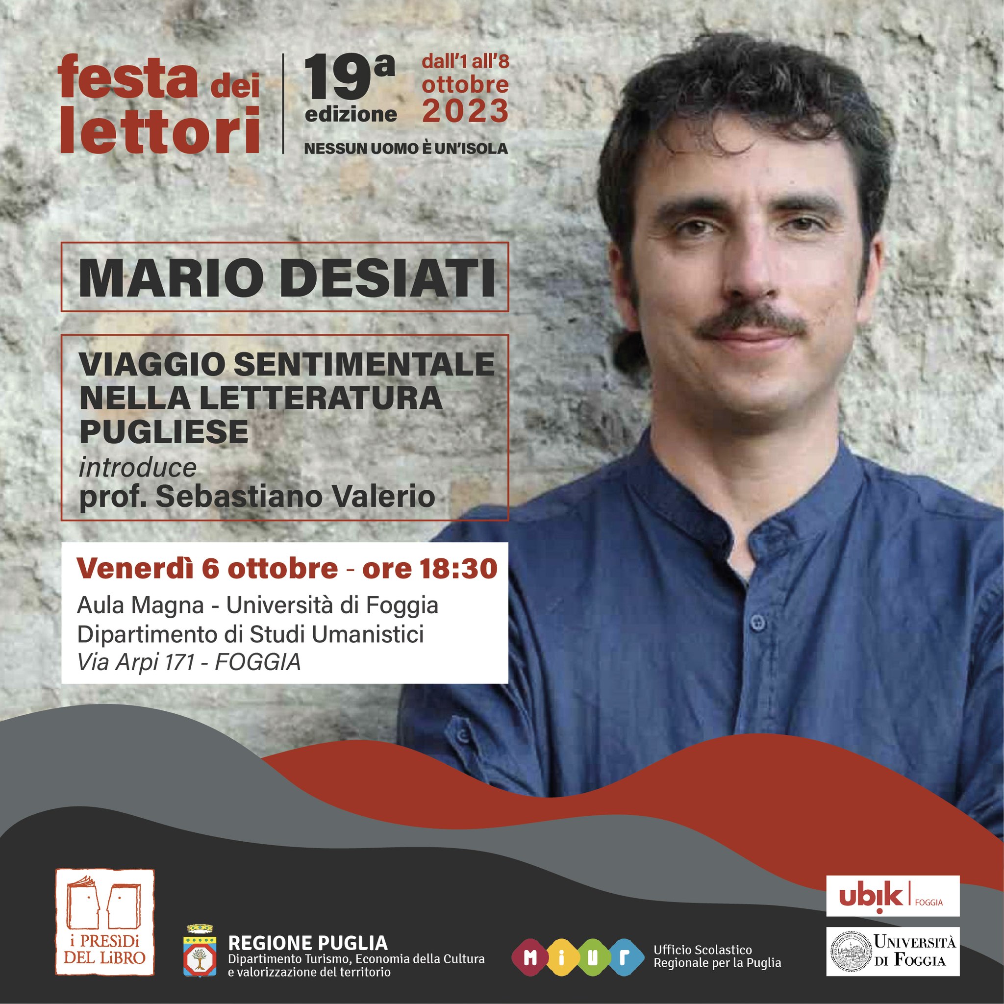 Mario Desiati, domani lectio magistralis all'università di Foggia – Noi ...