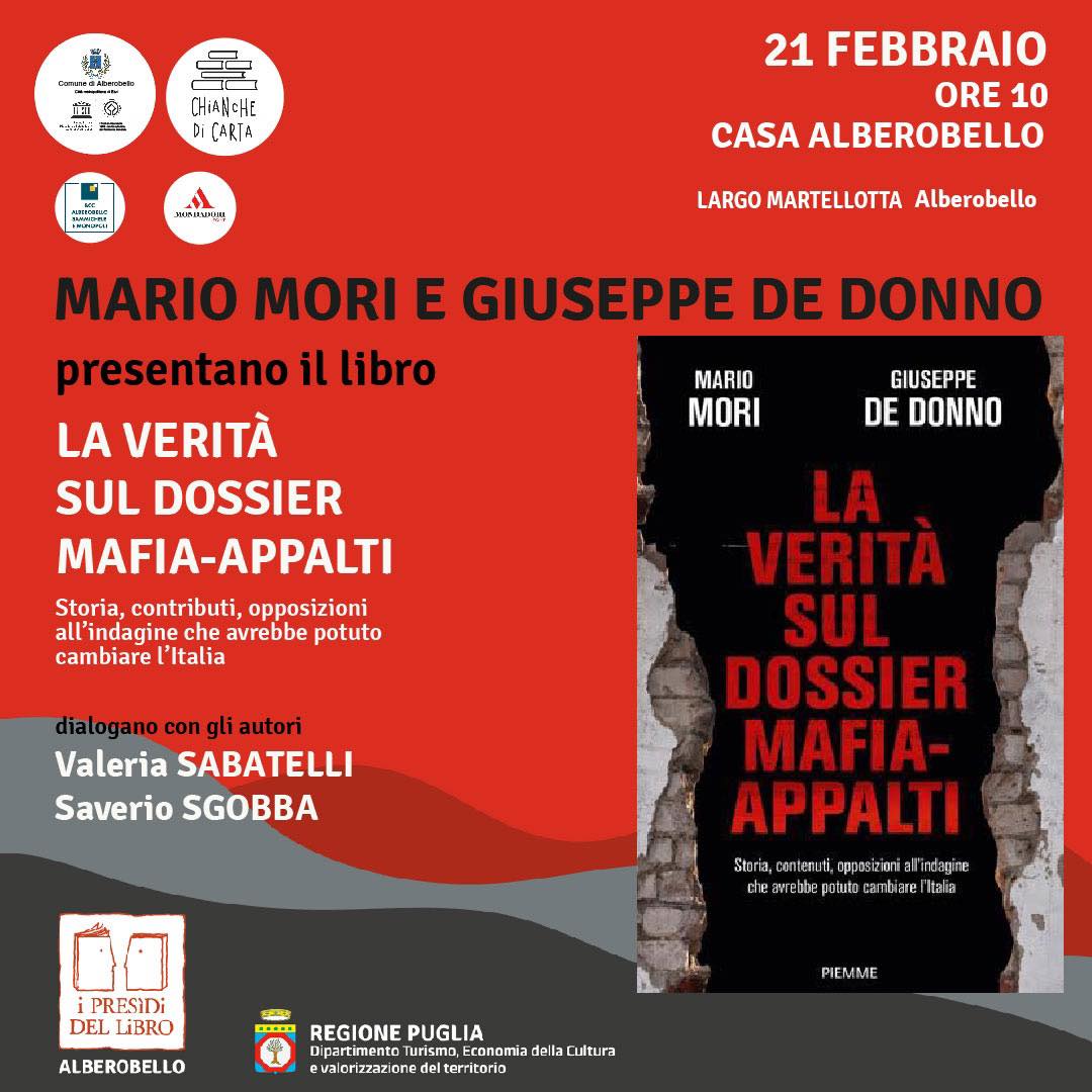 Intrecci mafia-appalti: libro di Mario Mori e Giuseppe De Donno ...