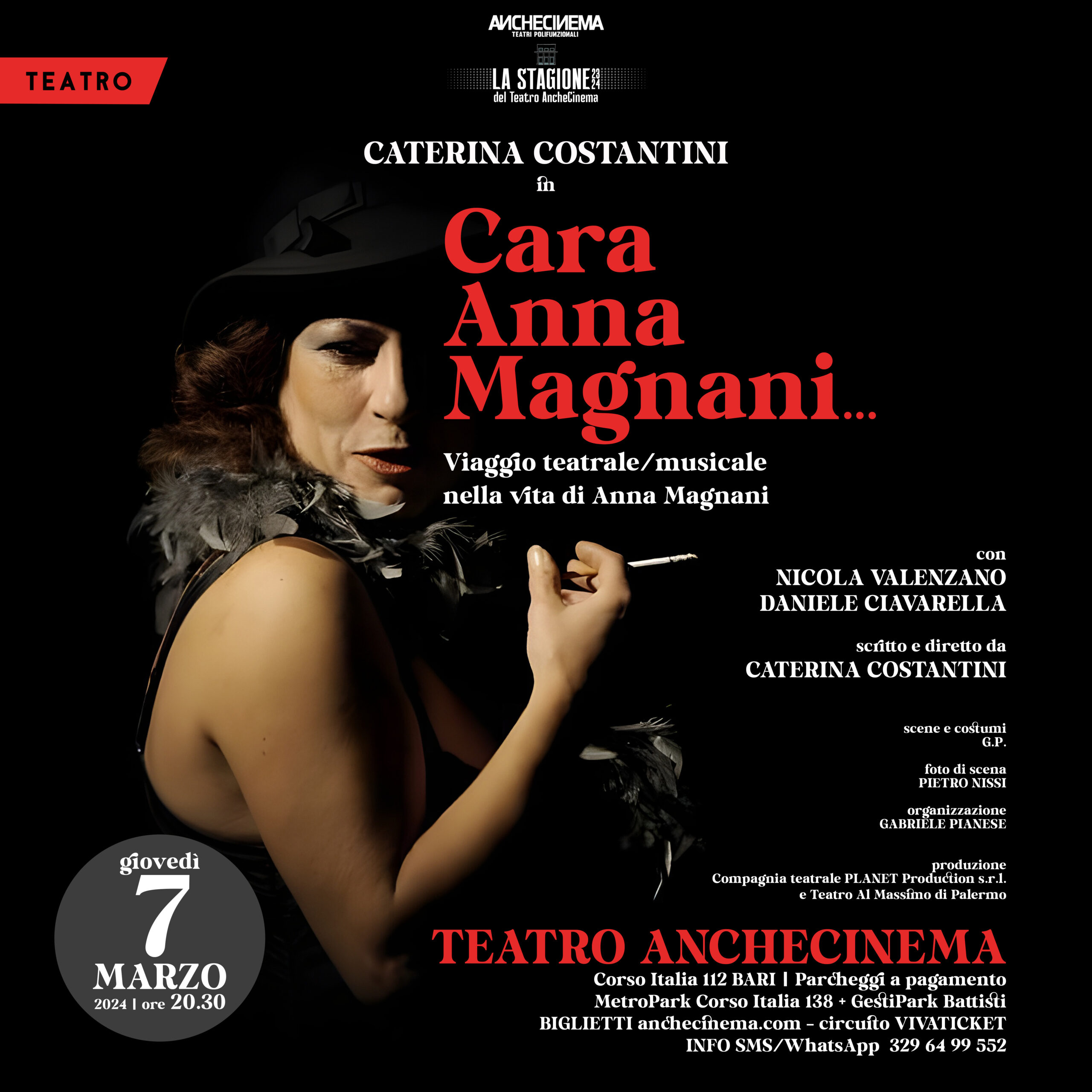 "Cara Anna Magnani... " domani a Bari e venerdì ad Acquaviva delle ...