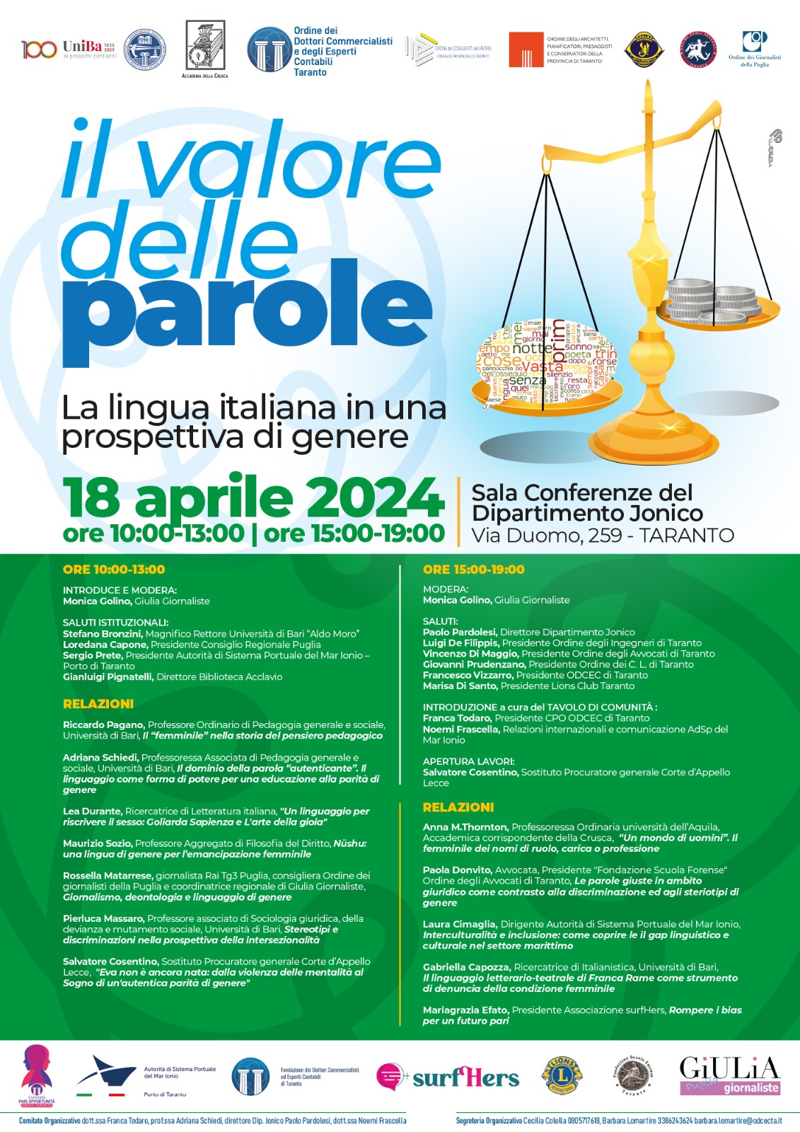 Il valore delle parole: giovedì giornata di studio a Taranto – Noi Notizie.