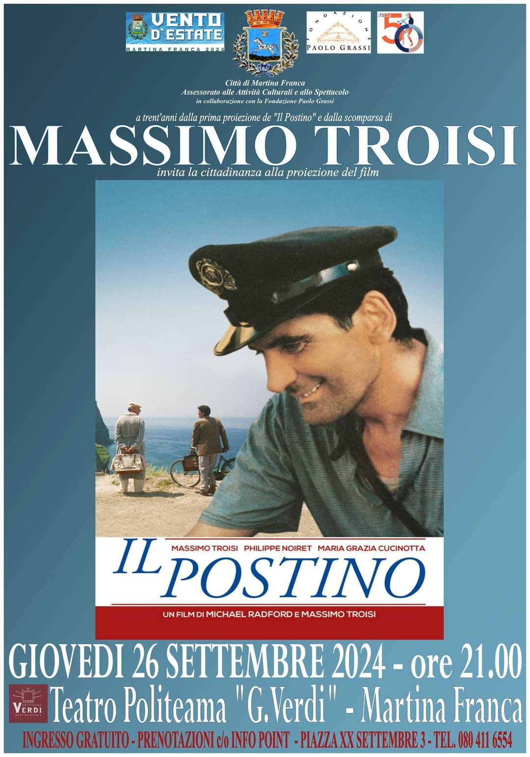 "Il postino", trenta anni dal film e dalla morte di Massimo Troisi ...