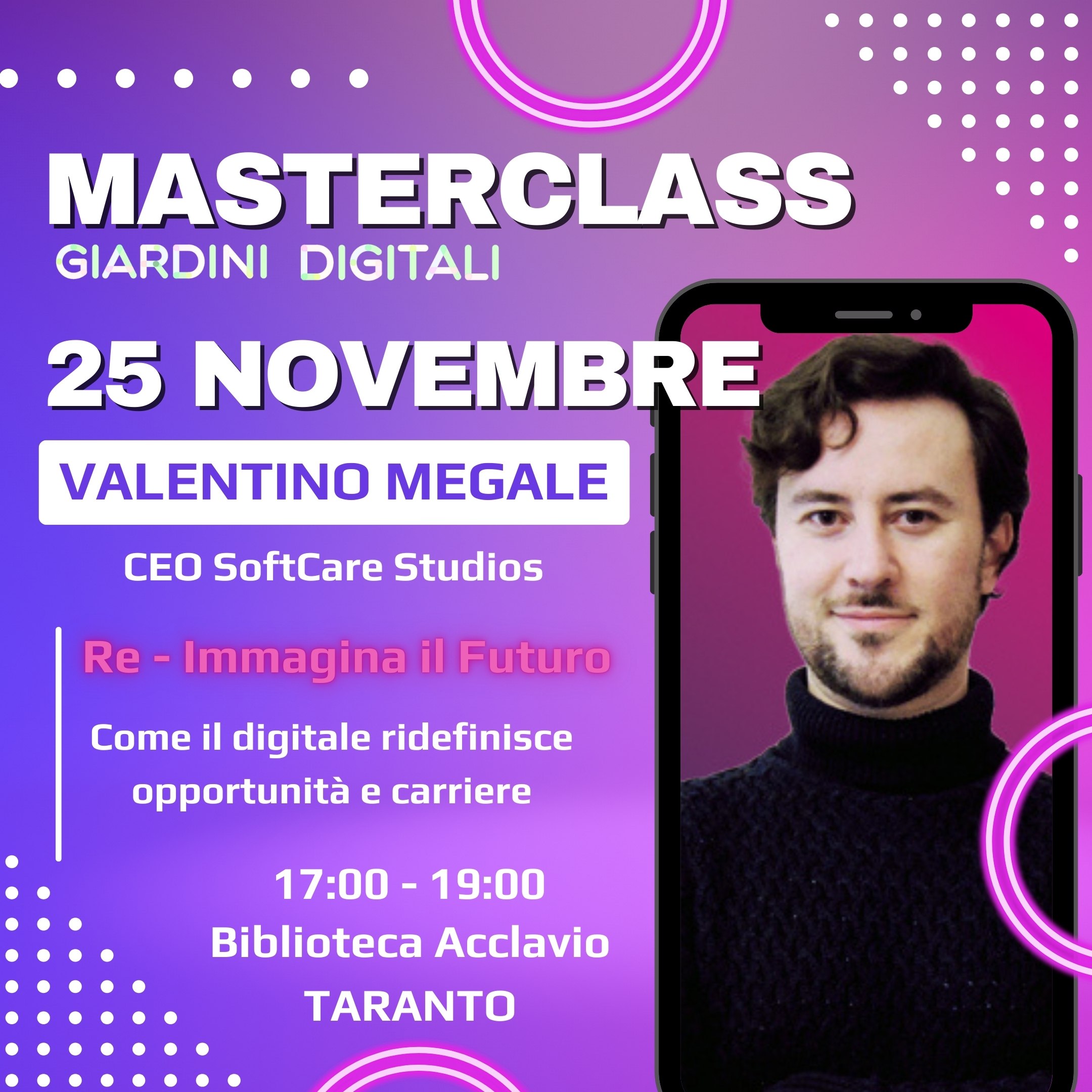Taranto: "Giardini digitali", oggi masterclass – Noi Notizie.