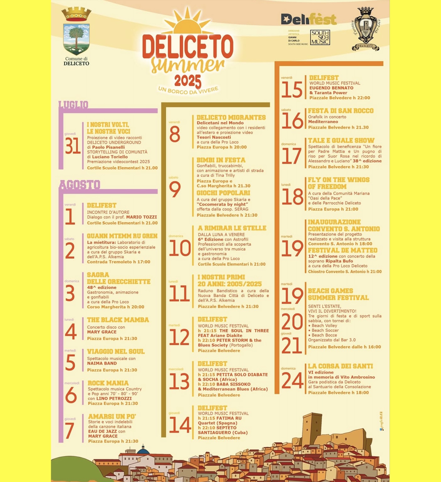 Deliceto summer 2025: gli appuntamenti – Noi Notizie.