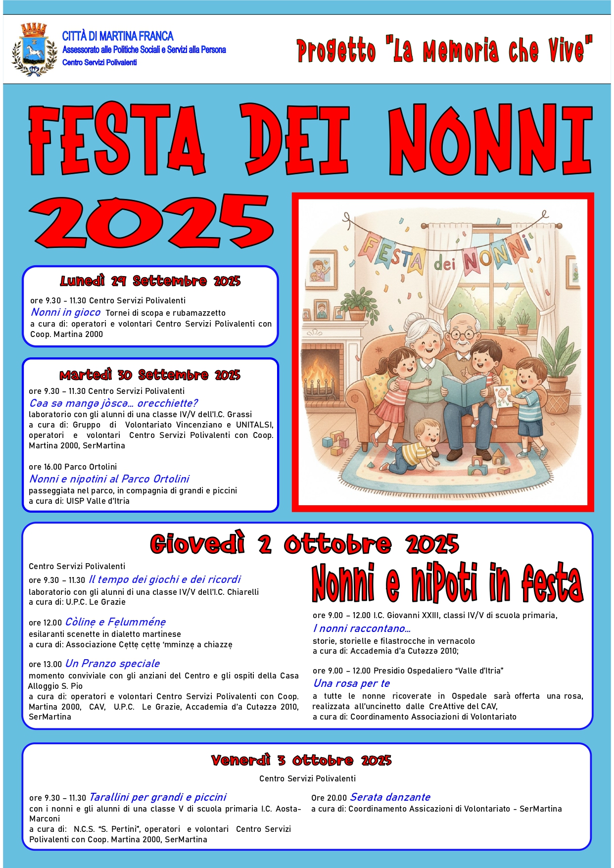 Martina Franca: da oggi le iniziative per la festa dei nonni – Noi Notizie.