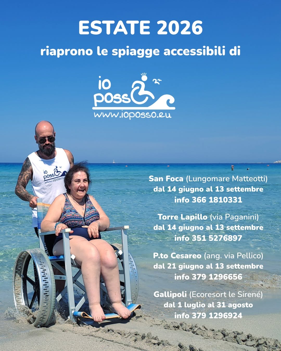 "Io posso": da oggi quattro strutture sul litorale salentino ...